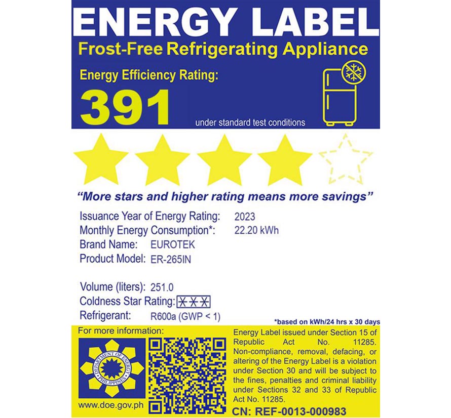 Eurotek ER265IN | Western Appliances